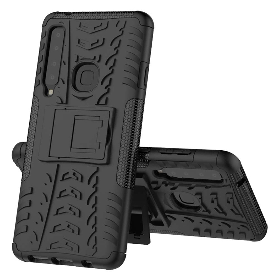 Dual Layer Rugged Tough Case for Samsung Galaxy A9 2018 (Black)